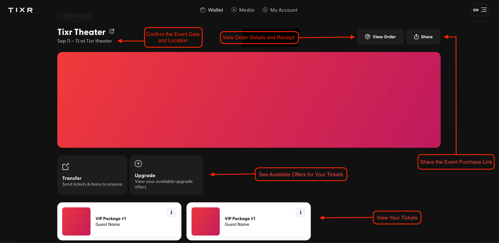 Viewing, Accessing, and Updating Your Tickets
